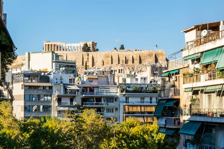 Acropolis View Balcony Apartment - Athens