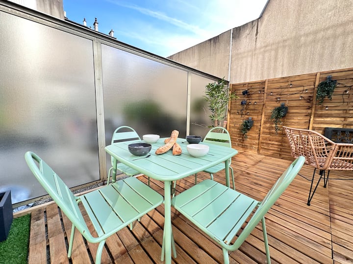 Drouet D'erlon Duplex Spacieux, Terrasse Au Centre - Reims