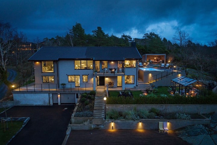 Oceanview Villa With Sauna, Pool, Jacuzzi W/ 300m2 - Gothenburg