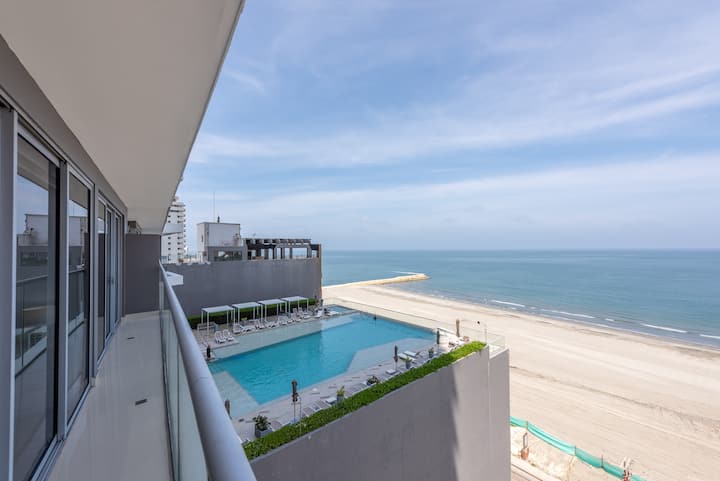 Beautiful Oceanfront Apartment - Morros City 801 - Cartagena