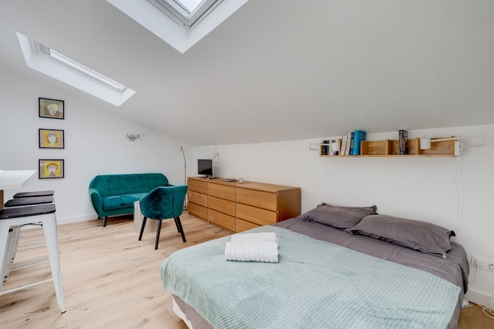 Grand Studio Calme & Lumineux -   Clim Et Vrai Lit - Tolosa, Francia
