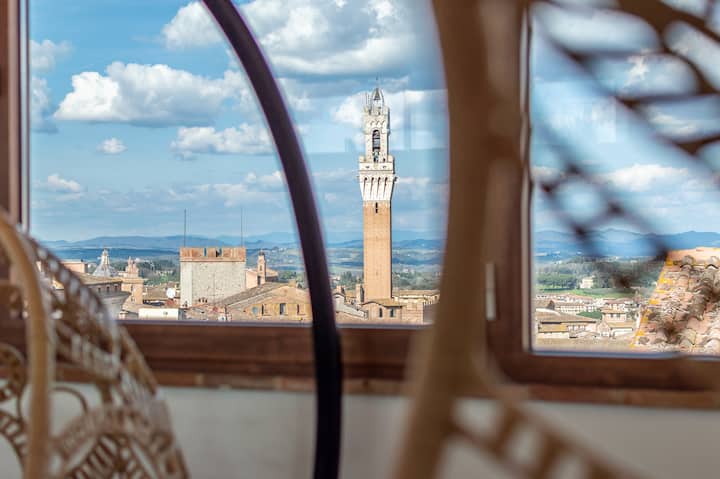 Abbraccio Di Siena Attico Vista 360° 50 M Il Campo - Siena