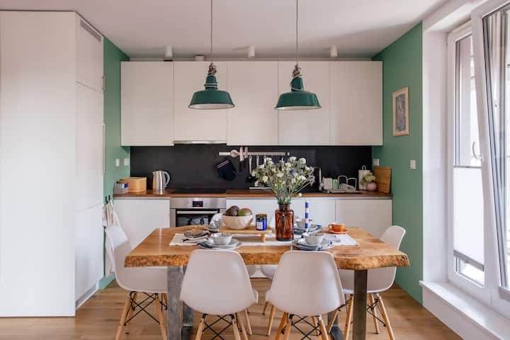 Beautiful Apartment/artistic Soul/balcony/vistula - Cracovia