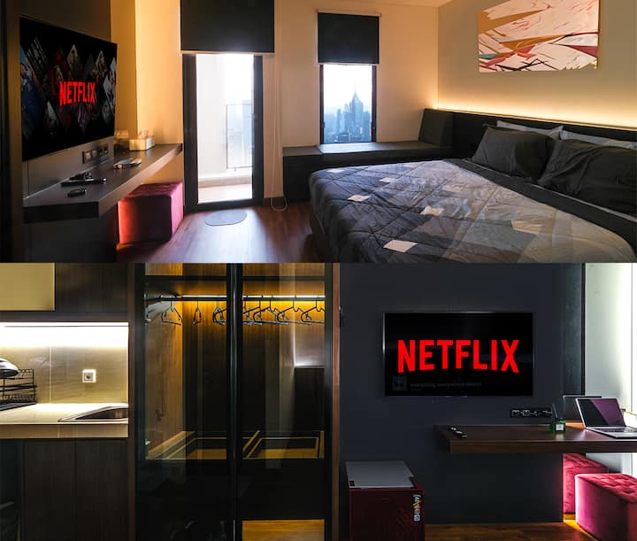 Cozy Luxurious Studio Vasaka Solterra + 50”netflix - Kemang