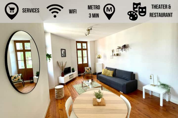 Le Riquet - 4 Personnes - Hyper Centre - Métro - Toulouse