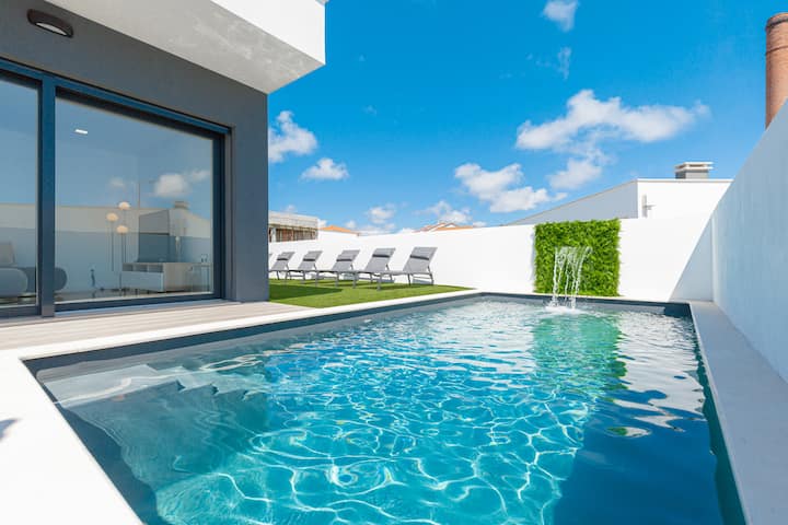 Sihem’svilla Villa Plain-pied Avec Piscine Privée - Ribamar