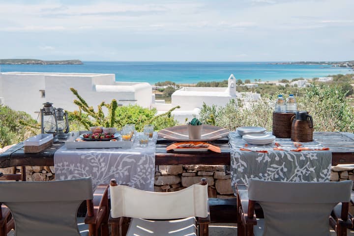 Villa Amarantos In Golden Beach With Swim Spa - Paros