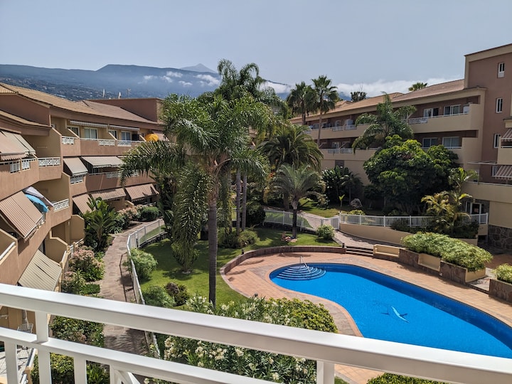 Charmant Appartement Vue Sur Volcan Et Piscine - Puerto de la Cruz