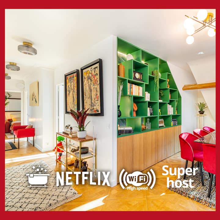 Double Apartment 2 Floors • 210m² • Design, Garden - Bougival