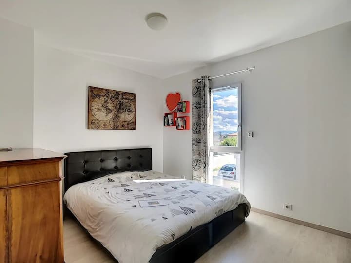 Chambre Double Au Grand Calme Proche Lyon - Brignais