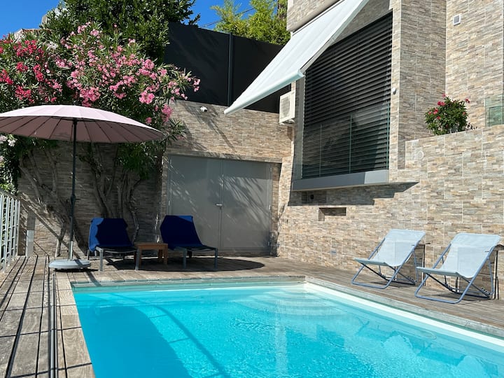 Relaxing Studio Getaway On The Hills & Pool - Cannes