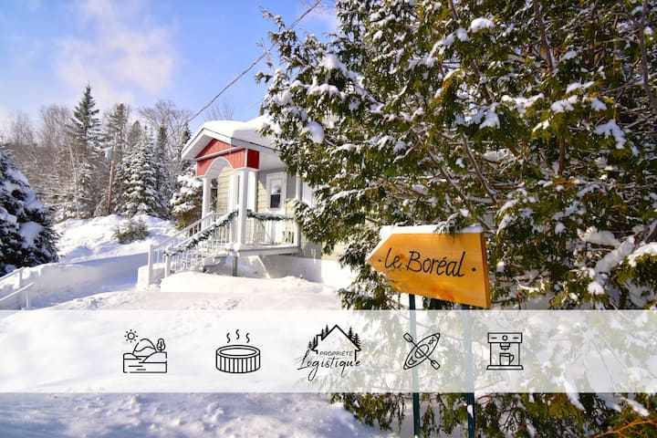 Chalet Boréal - Spa En Nature Avec Plage Et Foyer - Saint-Donat