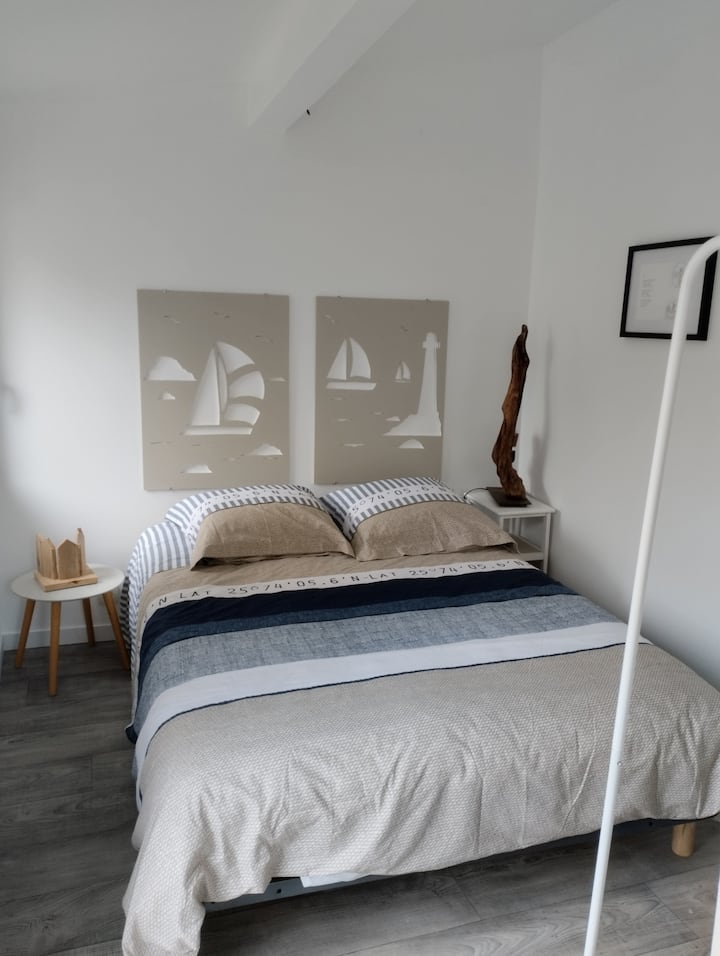 Chambre Indépendante "Les Cabines" Style Mer - Ouistreham
