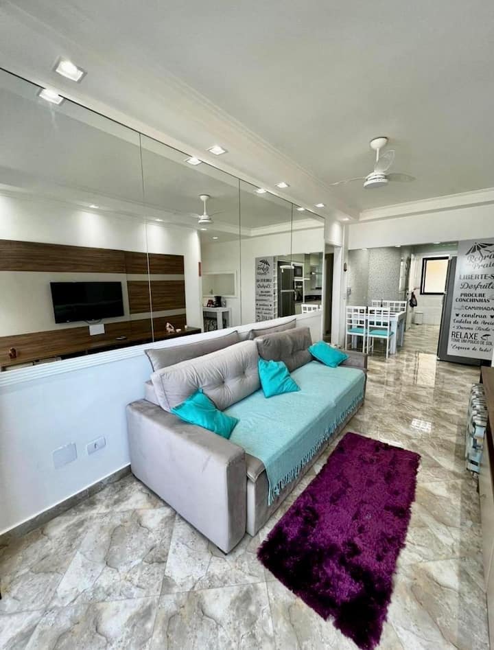 Apartamento Frente Pro Mar - Equipado E Com Wifi - Praia Grande