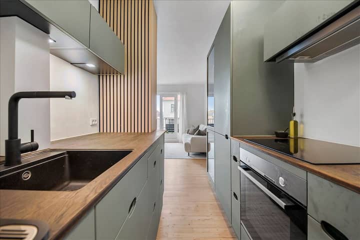 47sqm Apt, French Balcony, Metro - Copenhague