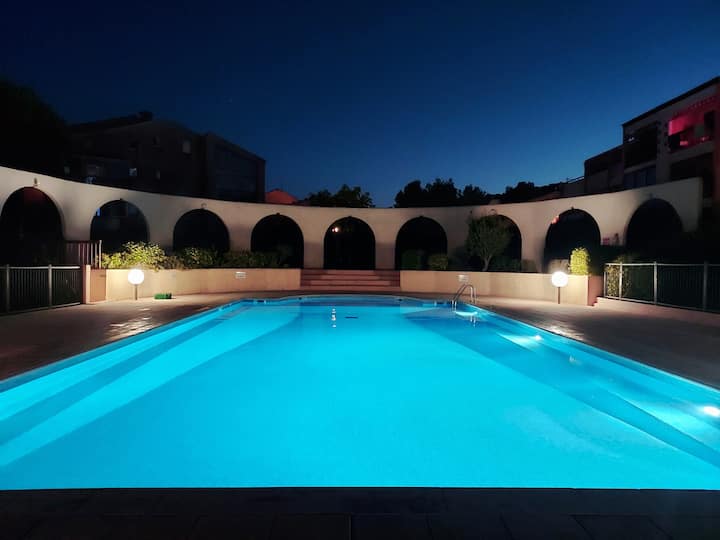Studio Mezzanine Piscine à Giens - Porquerolles