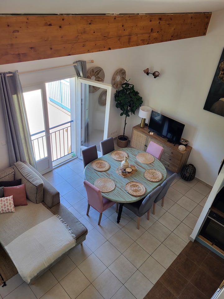Appart Duplex Rénové Avec Vue Et Piscine 6 Pers - Six-Fours-les-Plages
