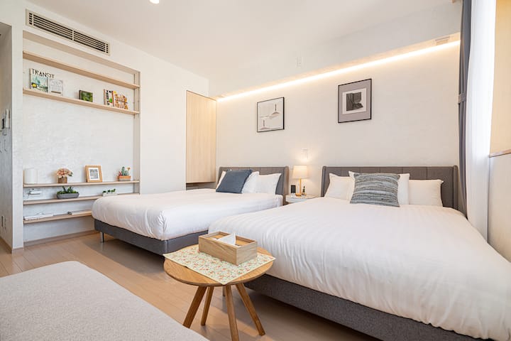 Cozy 2 Double Beds Flat With Sofa - Hanzomon Line - 上野