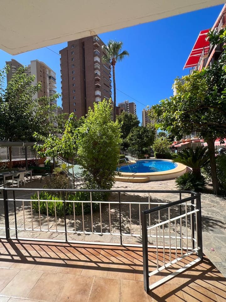 2ª Línea Playa · Terraza Enorme · Piscina Y Garaje - Benidorm