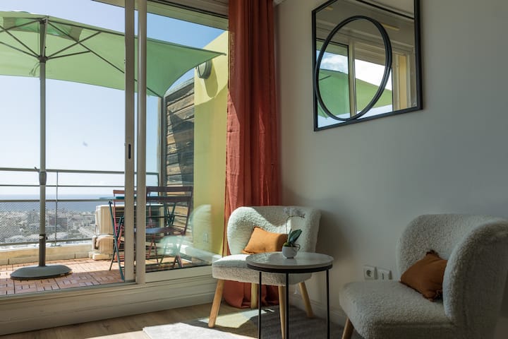 Studio Tout Confort · Terrasse · Vue Mer · Wifi - Saint-Denis