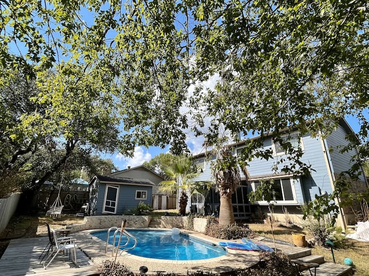 Musical House W/ Pool, 4br2.5ba, Nature, Sleeps 8+ - Circle C Ranch - Austin
