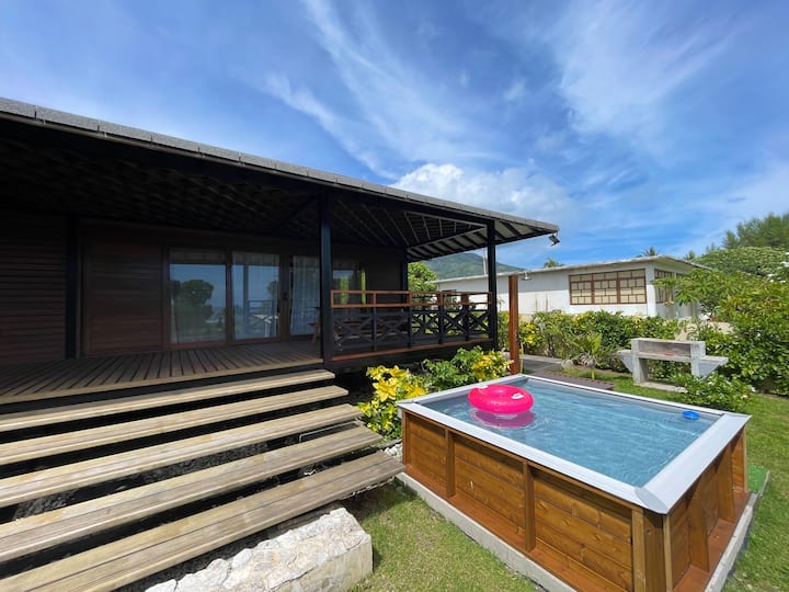 Bungalow N°3 Bord De Mer Au Motu Temae, Piscine - Polynésie française