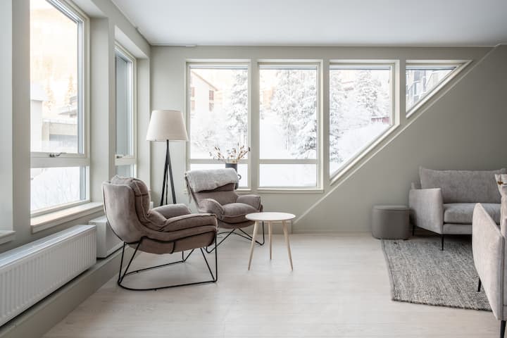Slopeside Flat W/ Private Sauna - Åre