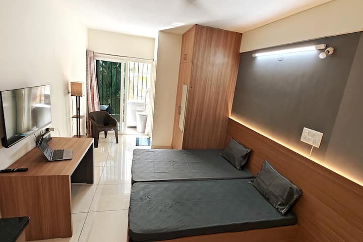Private Twin Bed Studio (Ac) @Fortale Living - Bangalore