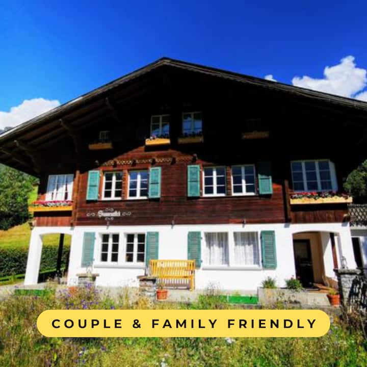 Authentische Chalet-wohnung Mit Eiger-view - Grindelwald