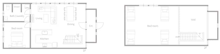 Hakuba Mt. Cabin|cozy Log Cabin Near Goryu Ski - 大町市