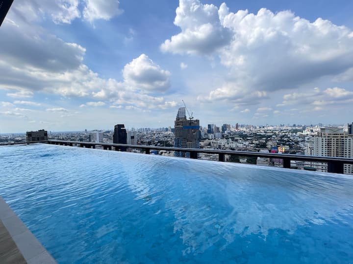 【Low Monthly Rent】open-air Pool/bts/erawan Shrine - Bang Rak