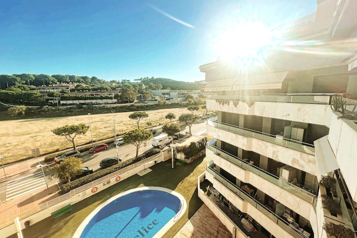 Apartamento Con Piscina Y Parking Mas Blau Beach - Lloret de Mar