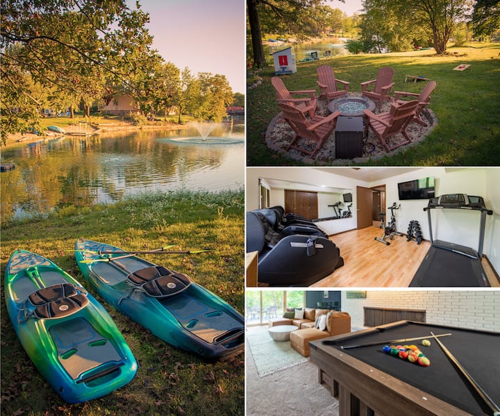 Sleeps 22|hot Tub|gameroom|theater|gym|lake Views - Rockford