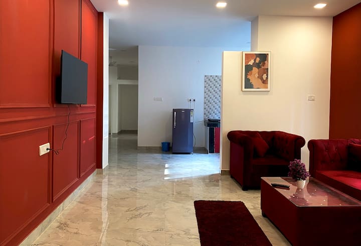 1oak-maroon|2bhk In City Center - Guwahati