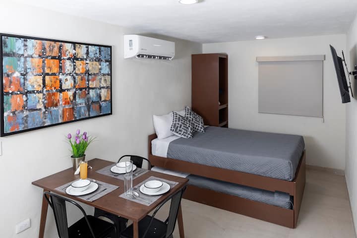 P5/ Lovely Loft/centro Monterrey/imss/parking - San Pedro Garza García
