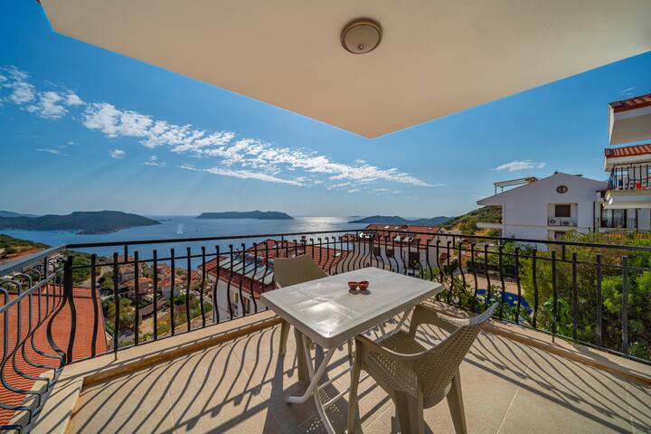 Sea View 2+1 Apartment In Kaş - Kaş