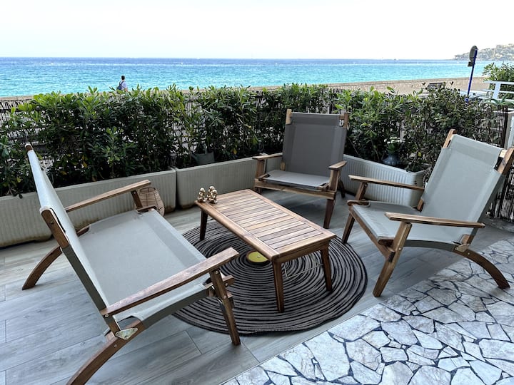 2 Pièces En Rez De Jardin Sur La Mer - Mentone