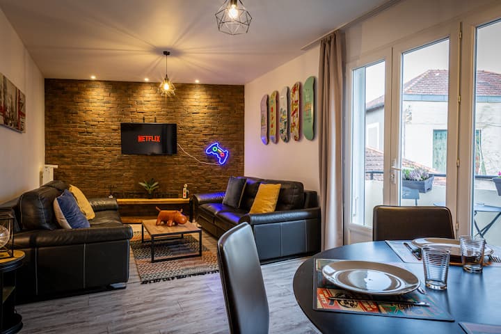 Thebrooklyn T3, Proche Centre-ville-fibre/netflix - Montluçon