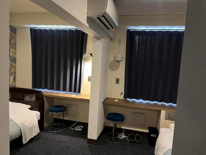 【Great Location】twin Room With Shower/2 Ppl - Kagoshima