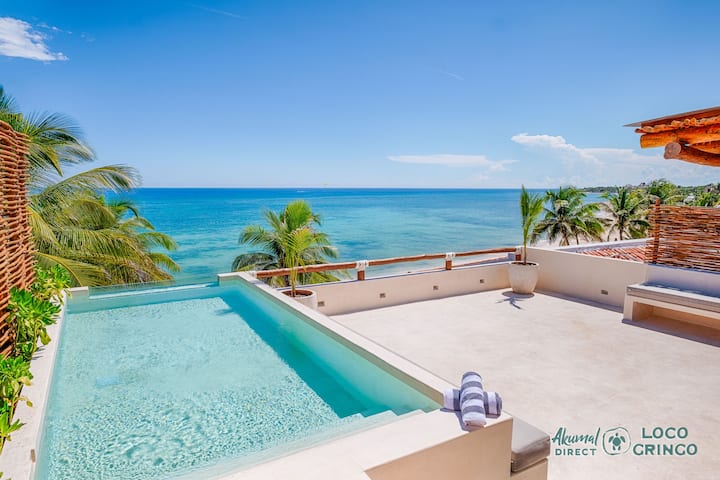 New! Luxe Beachfront Villa! Now With A Heated Pool - Akumal