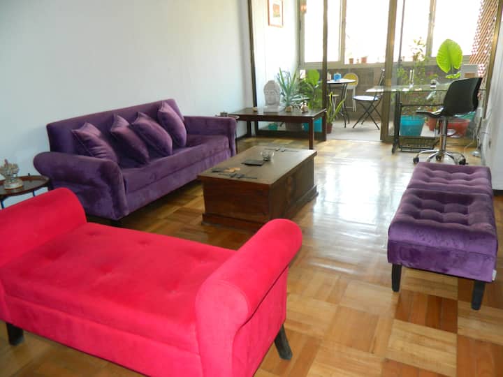 Departamento Amplio Plaza Brasil - Santiago