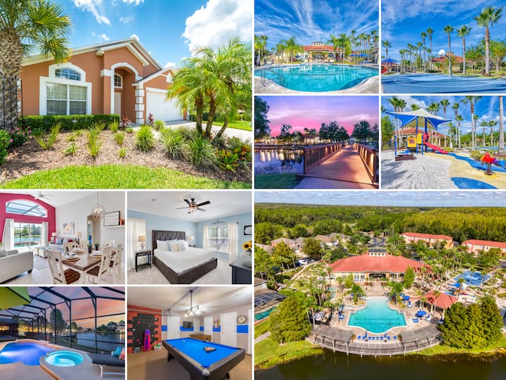 Lake View! Private Pool, Hot Tub, Game Rm! Gated! - Kissimmee, FL