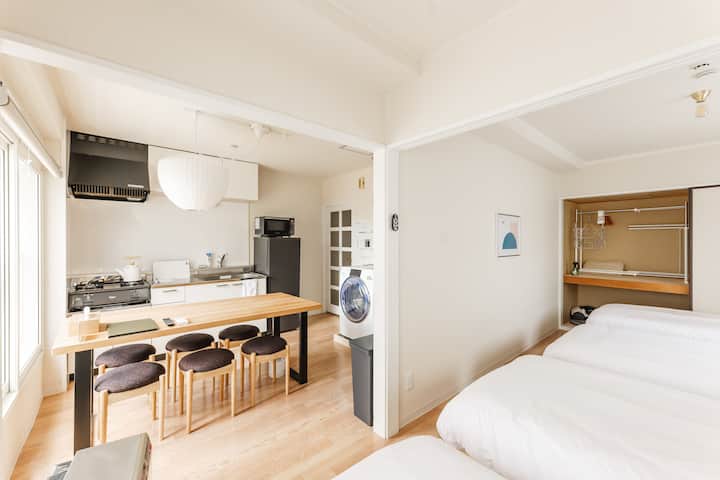 【北24条】同フロア2部屋貸切/地下鉄駅へ徒歩5分/札幌・大通アクセス良好/家具家電も完備/6名 - Sapporo