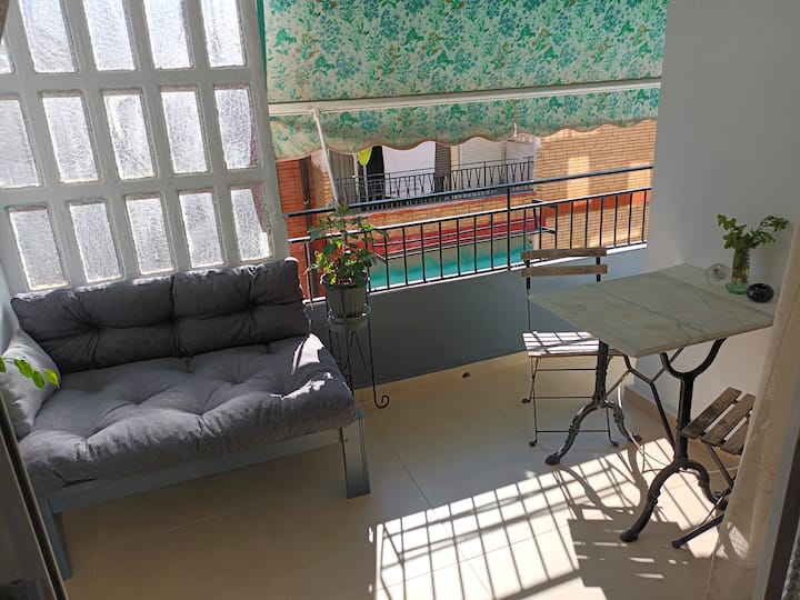 Cosy, 2 Bedrooms, Elevator & Terrasse In Cabanyal - Valencia