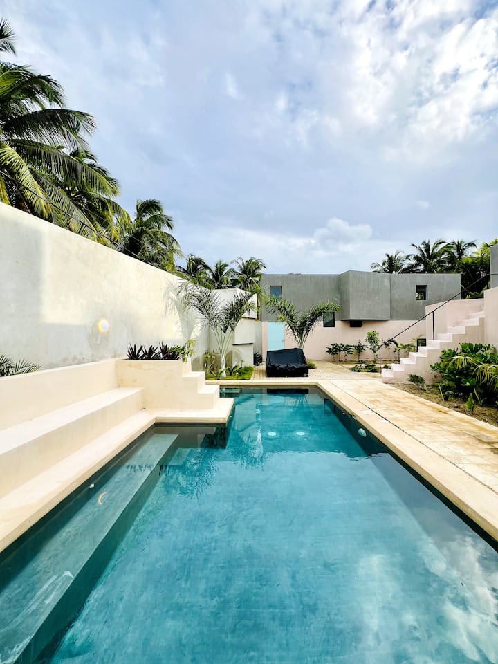 Casa De Autor: Piscina Privada Pocos Pasos Del Mar - Telchac Puerto