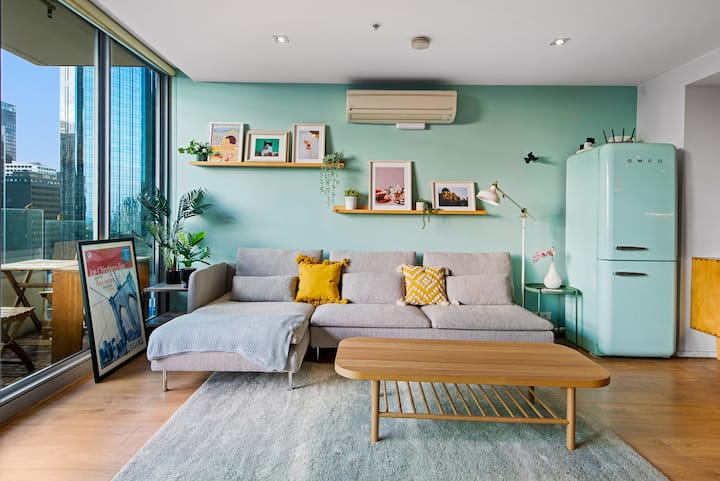 Cbd Blue Oasis | Huge Tv, Parking, Gym, Pool - Melbourne