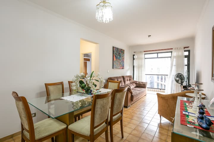 Apto Com Vista Para O Mar, Com Wi-fi De 150 Mega. - Santos