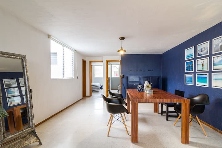 Departamento Azul! Tranquilidad Y Ubicación En Gdl - Guadalajara