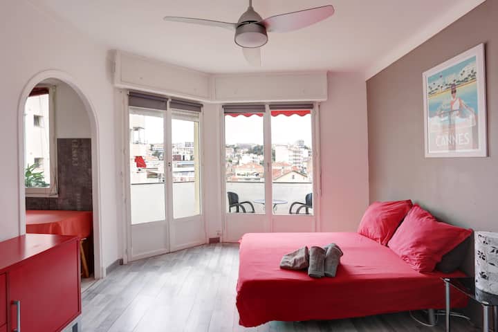 Centre Cannes : Beau Studio Palais & Plage à 7min - Cannes
