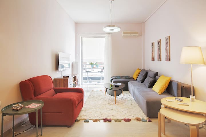Modern  &  Homely Apartment With Balcony - Athens